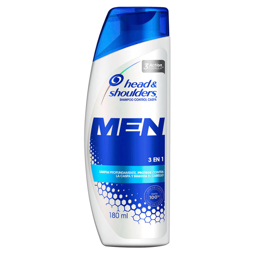 Shampoo Men H&S Frasco X 180 Ml 3 En 1 | Cruz Verde