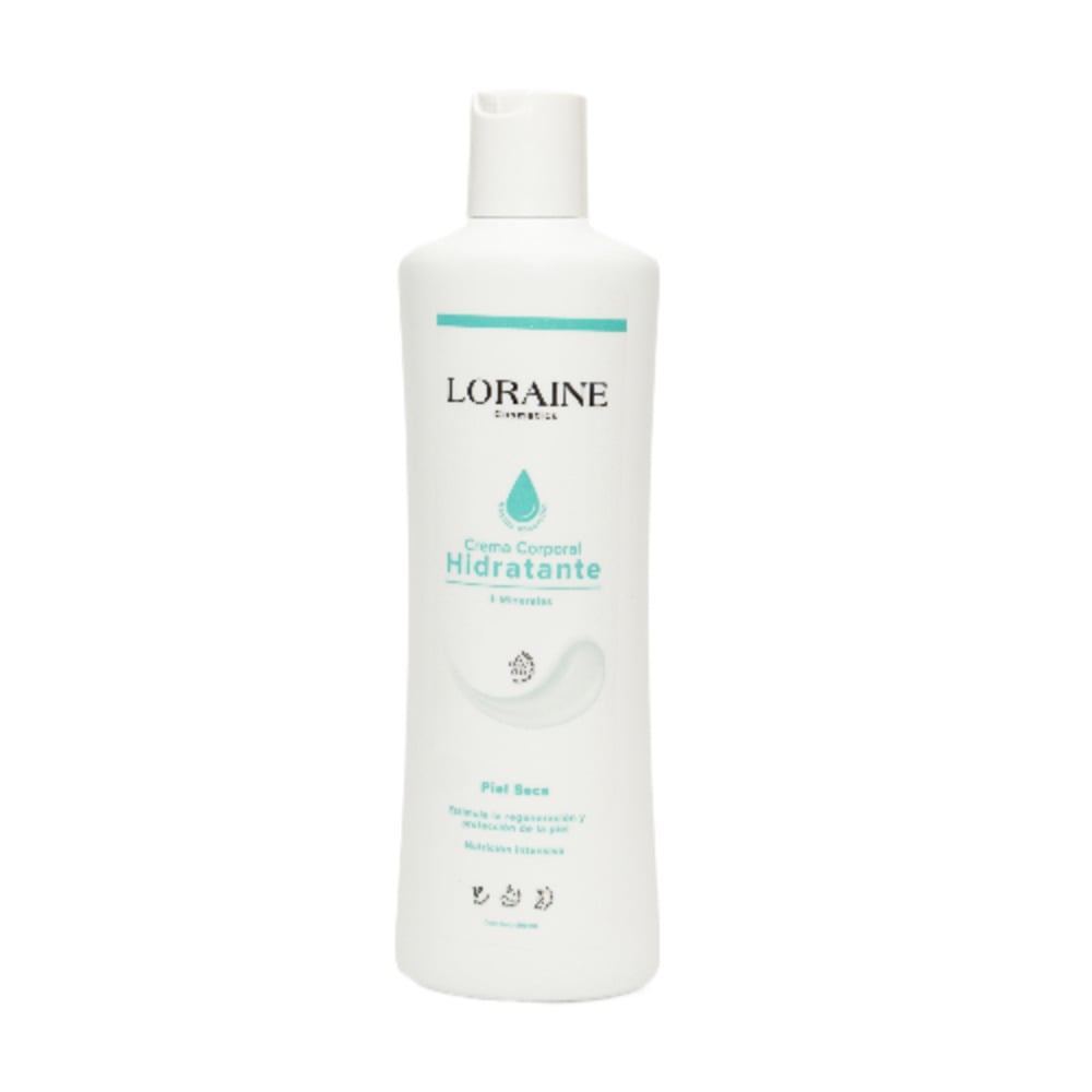 Crema Corporal Loraine Cosmetics Hidratante + Minerales Frasco X 500Ml ...
