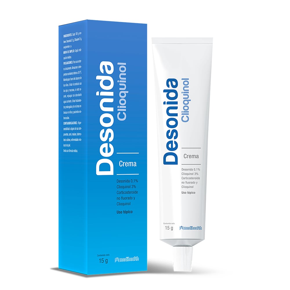 Desonida Clioquinol Crema 0.1% + 3% - 15 g | Cruz Verde | Cruz Verde