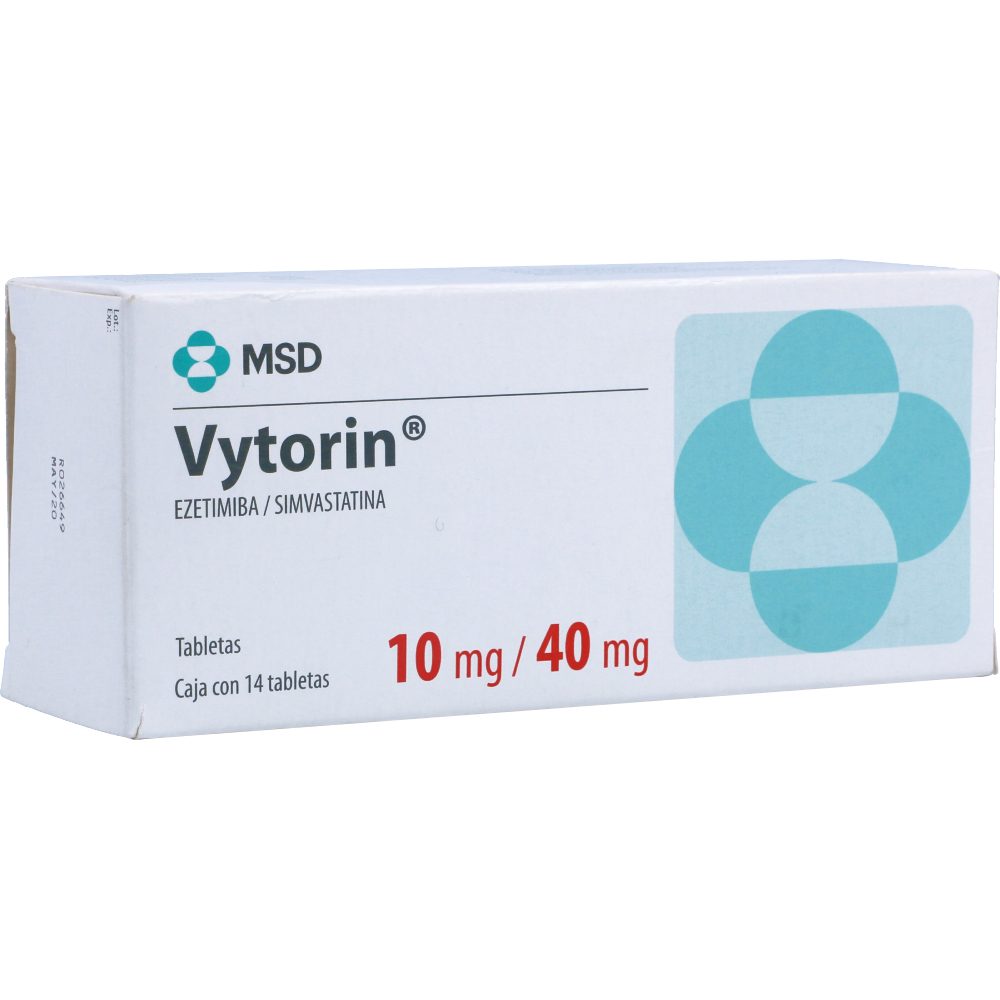 Vytorin 10Mg+40Mg Caja X 14 Tabletas