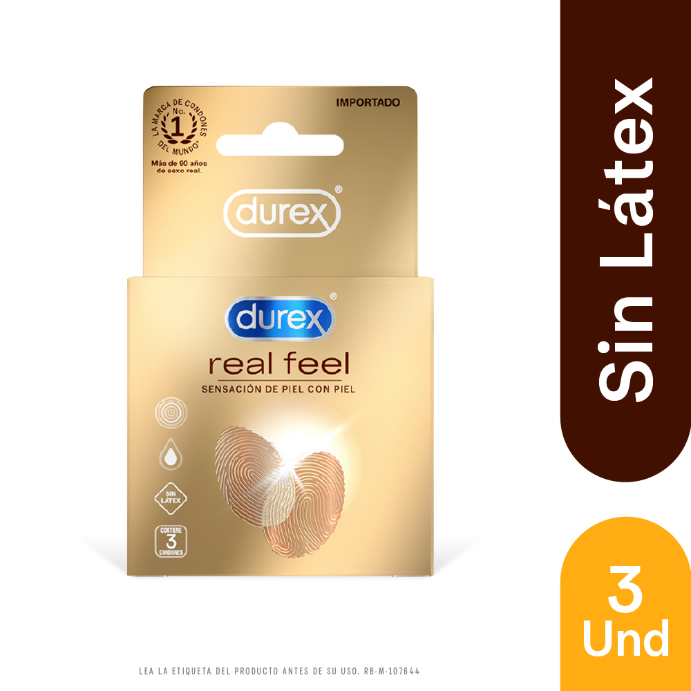 Preservativo Durex Real Feel Caja X 3 | Los expertos en ahorro Cruz Verde Colombia
