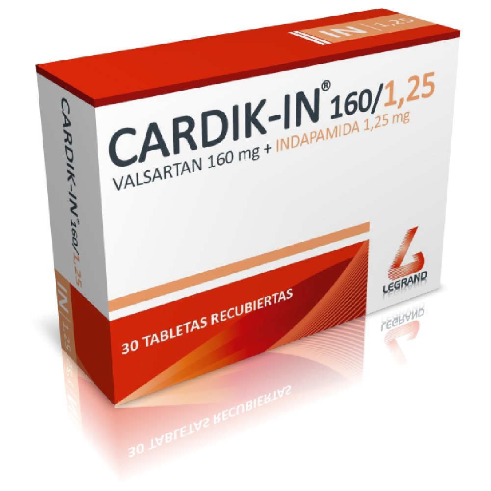 Cardik In (1.25+160)mg · 30 Tabletas Recubiertas | Cruz Verde