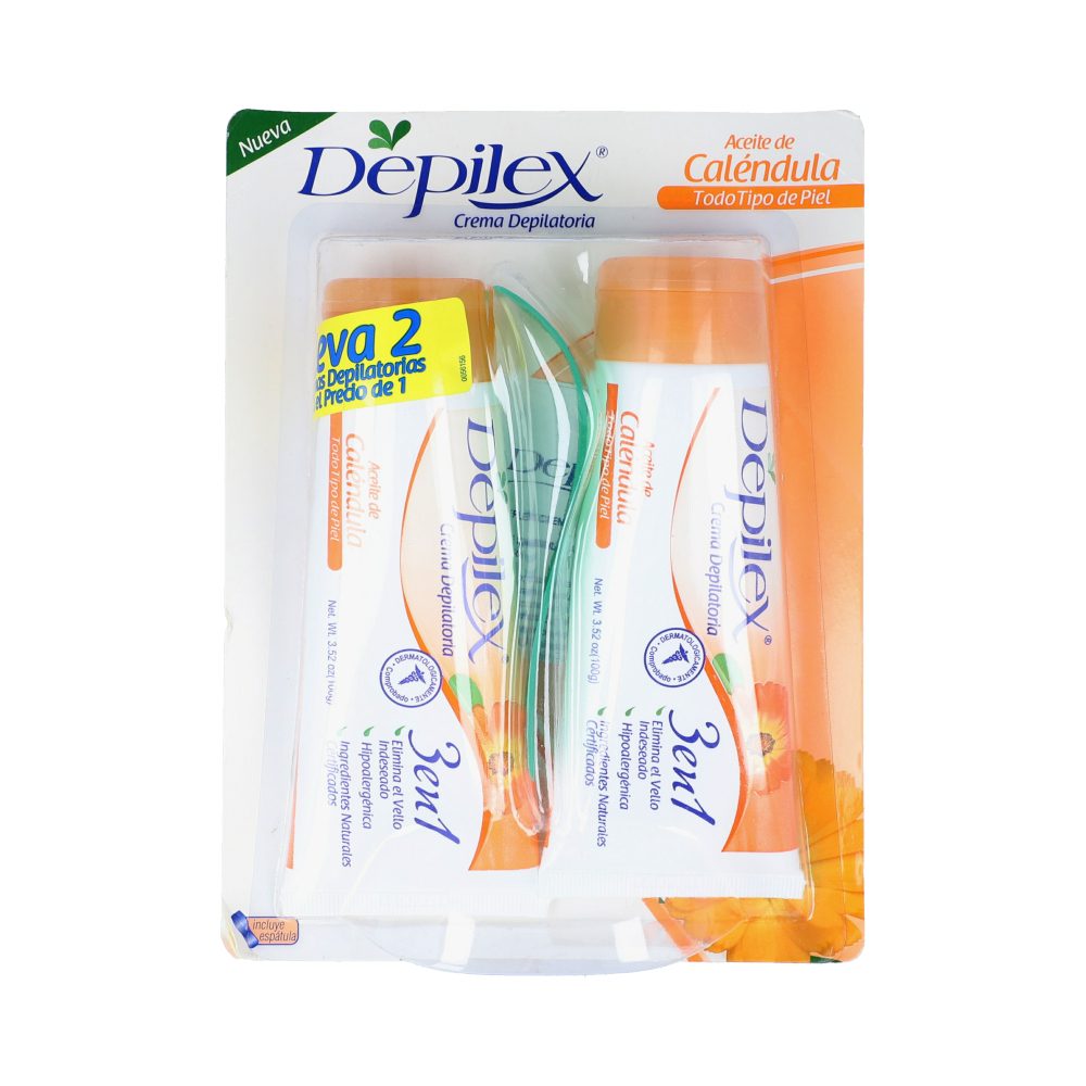 Crema Depilatoria Aceite Calendula Todo Tipo De Piel Depilex Paquete 2X ...
