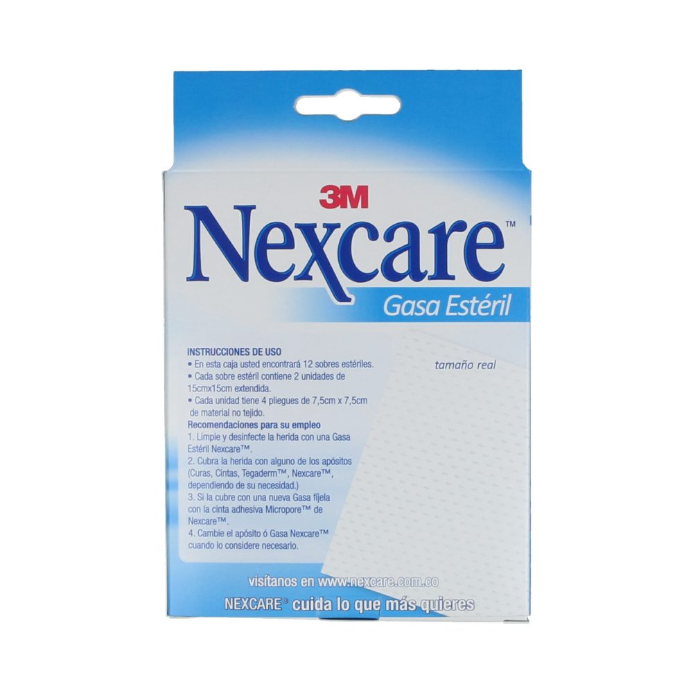 Gasa Estéril Ultra Absorbente Nexcare Caja X 12 Sobres X 2 | Los ...