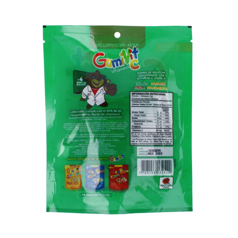 Gumivit C Gomas de Gelatina adicionadas con Vitamina C Paquete X 6 ...