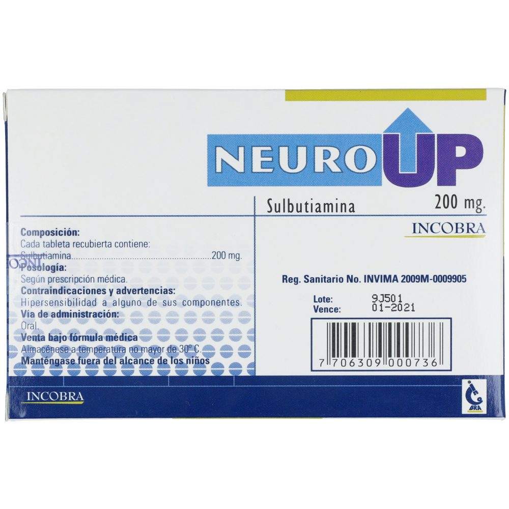 Neuro Up Tabletas Recubiertas 200Mg Caja X 30 | Los expertos en ahorro ...