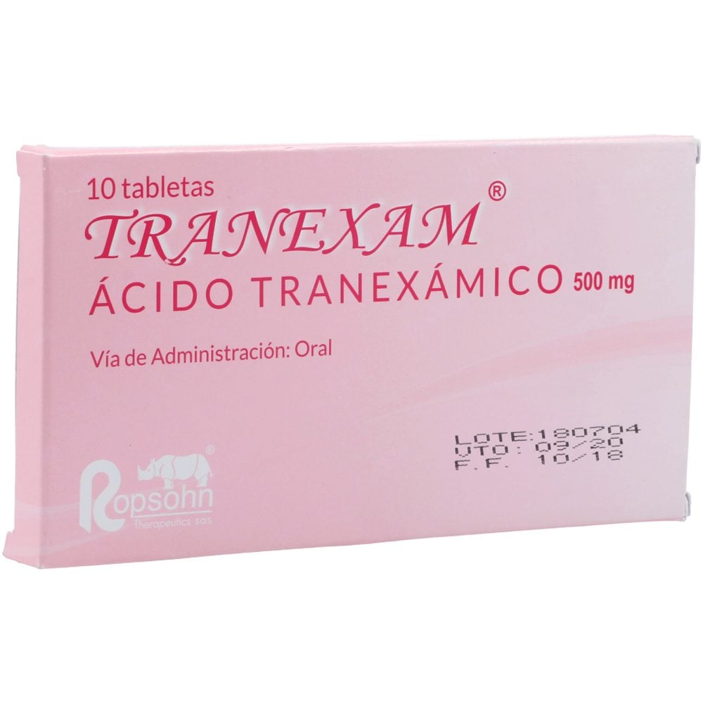 Tranexam 500mg Caja x 10 Tabletas | Cruz Verde