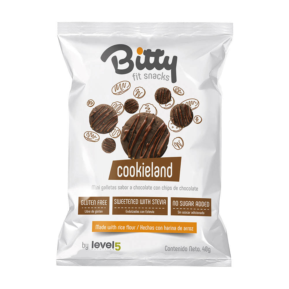 Galleta Chips Chocolate Bitty Fit Snacks Cookieland Bolsa X 40Gr | Los ...