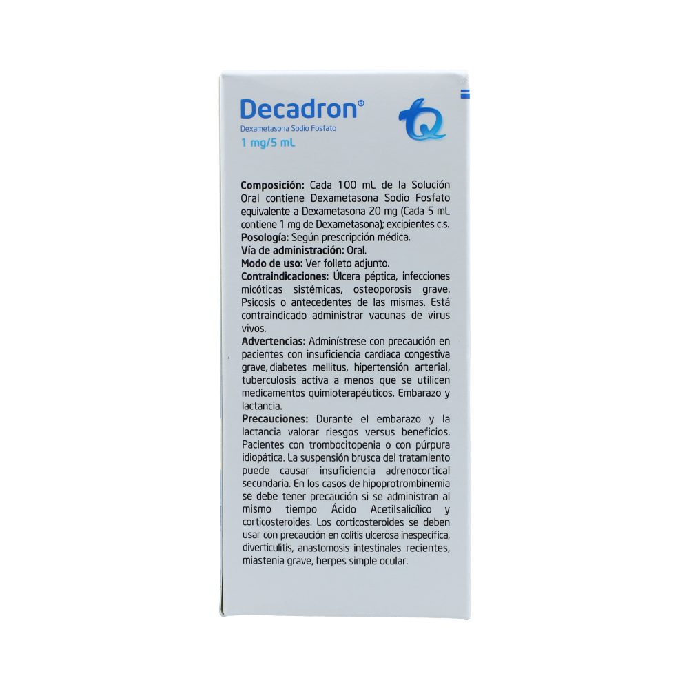 Decadron 1Mg/5mL Solución Oral Frasco X 120 mL | Los expertos en ahorro ...