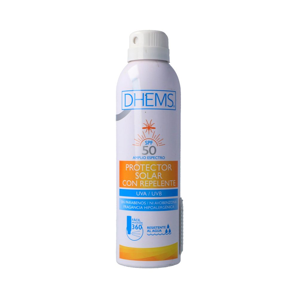 Protector Solar Con Repelente Dhems SPF 50 Frasco X 180mL | Los ...