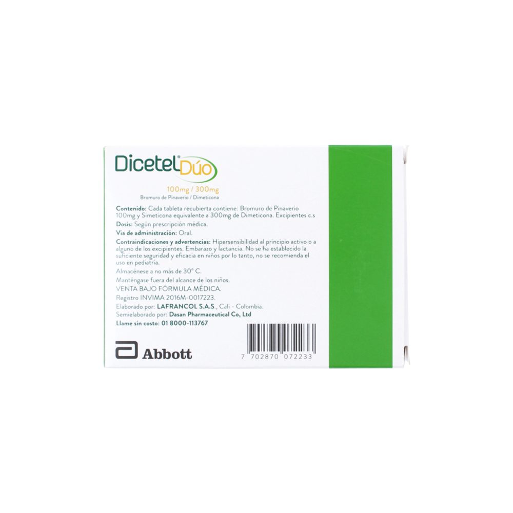 Dicetel Dúo Tabletas Recubiertas (100+300 ) Mg Caja X 24 | Los expertos ...