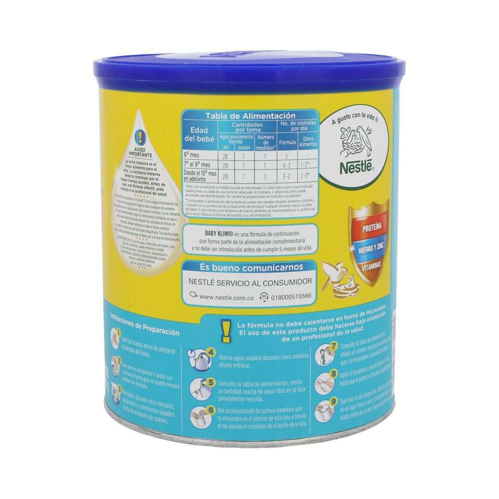 Formula Lactea Etapa 2 Polvo Baby Klim Tarro X 800Gr | Los expertos en ...