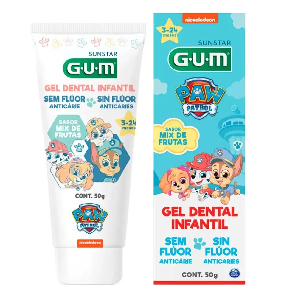 Gel Dental Infantil Gum Paw Patrol Sin Flour Tubo por 50Gr | Cruz Verde